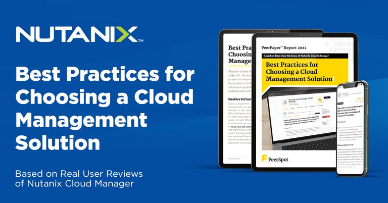 Best Practices for Choosing a Cloud Management Solution | Nutanix